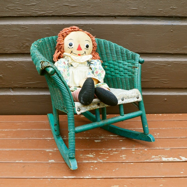 Wicker Rocking Chair - Etsy