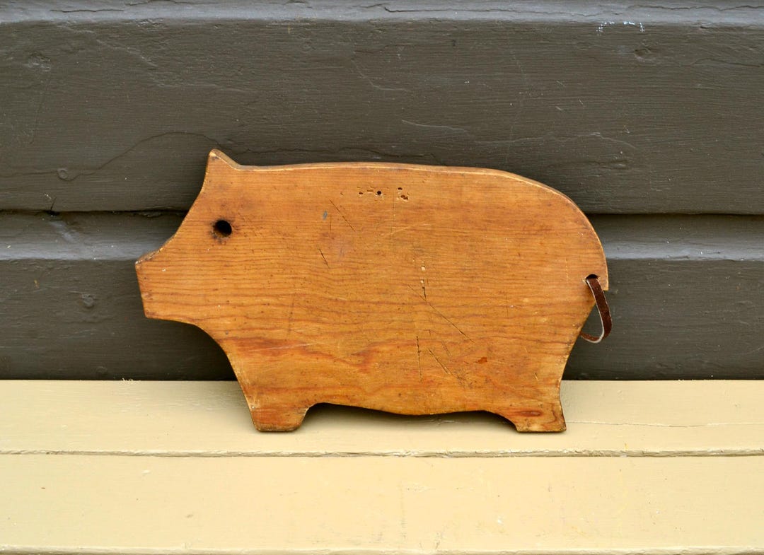 Pig Cutting Board, Vintage Wooden Pig Chopping Board - Etsy