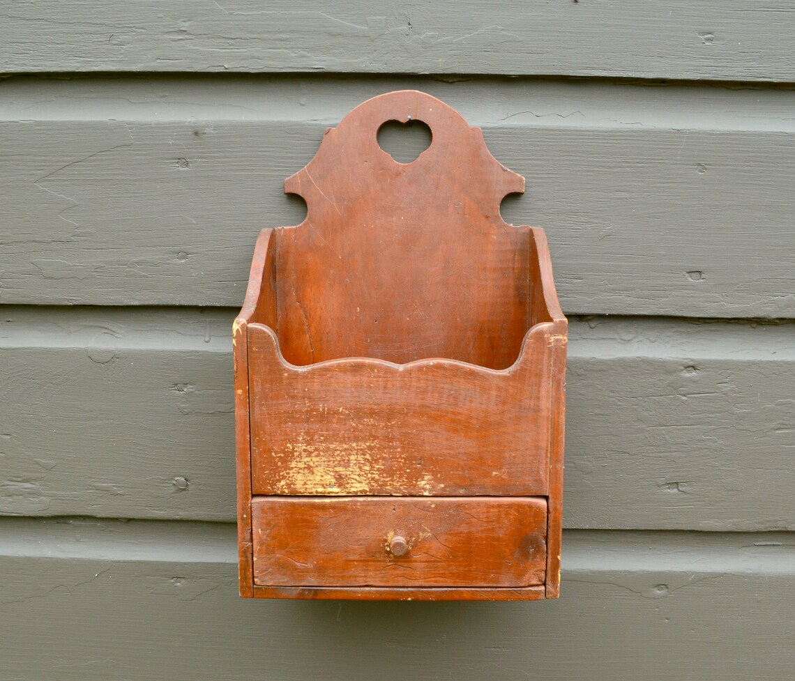Wooden Candle Box Antique Wall Box Primitive Style Candle - Etsy