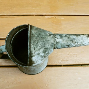 Oil Pitcher Rustic Galvanized Oil Can Rustic Oil Pitcher - Etsy