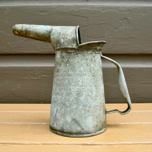 Oil Pitcher Rustic Galvanized Oil Can Rustic Oil Pitcher - Etsy