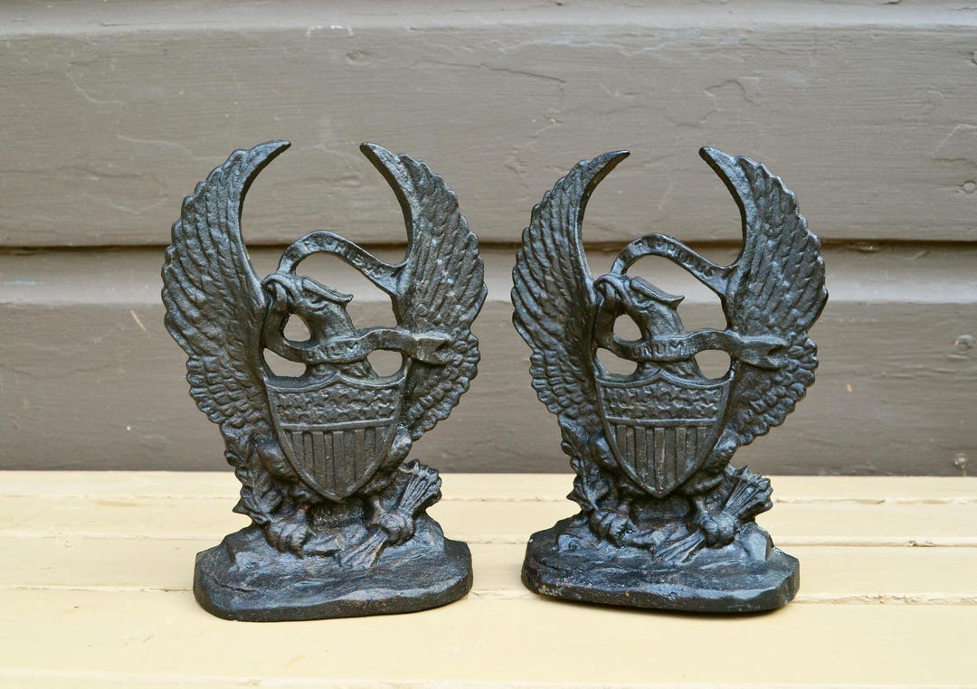 Eagle Bookends, Vintage Cast Iron Bookends - Etsy
