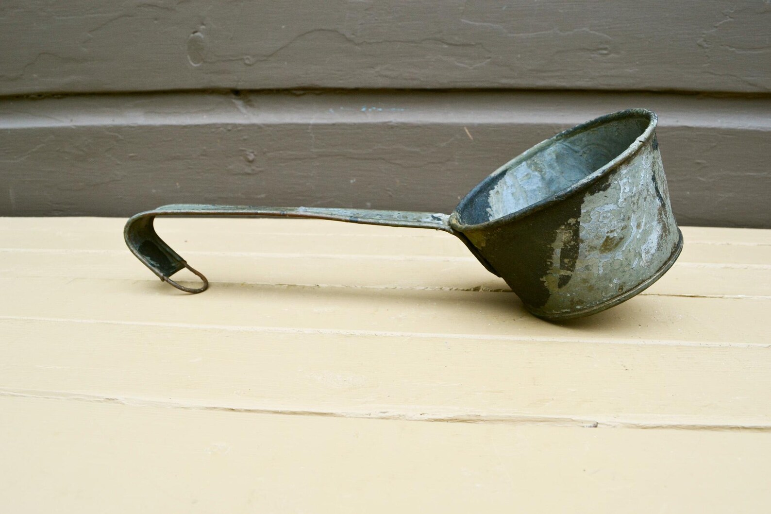 Tin Ladle, Antique Tinware Ladle, Tin Metal Scoop, Old Tin Scoop - Etsy