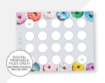Donut Reward Chart for Kids Printable Instant Digital - Etsy