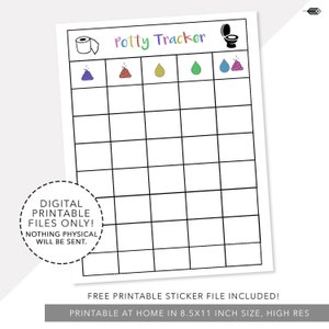Reward Chart, Instant Download Potty Chart Reward Incentive Poo Chart ...
