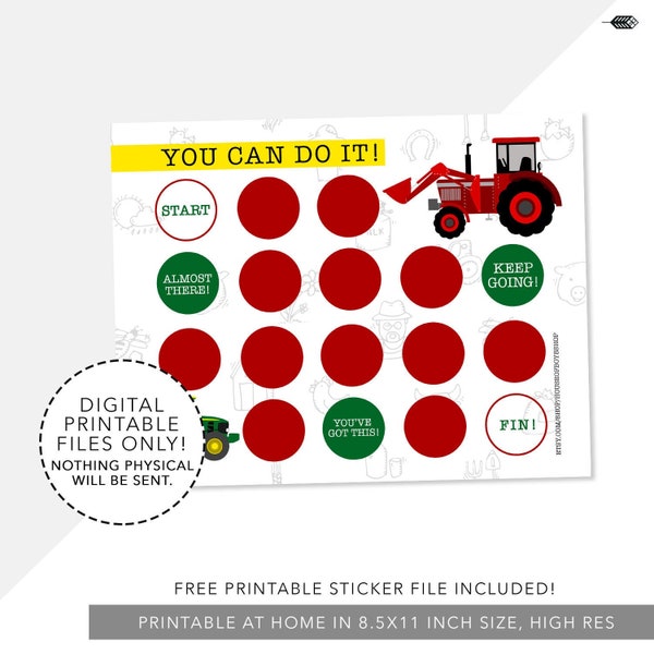 Tractor Reward Chart - Etsy