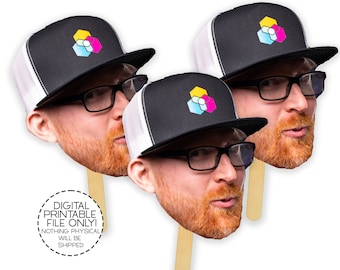 Photo Face on Stick - Etsy