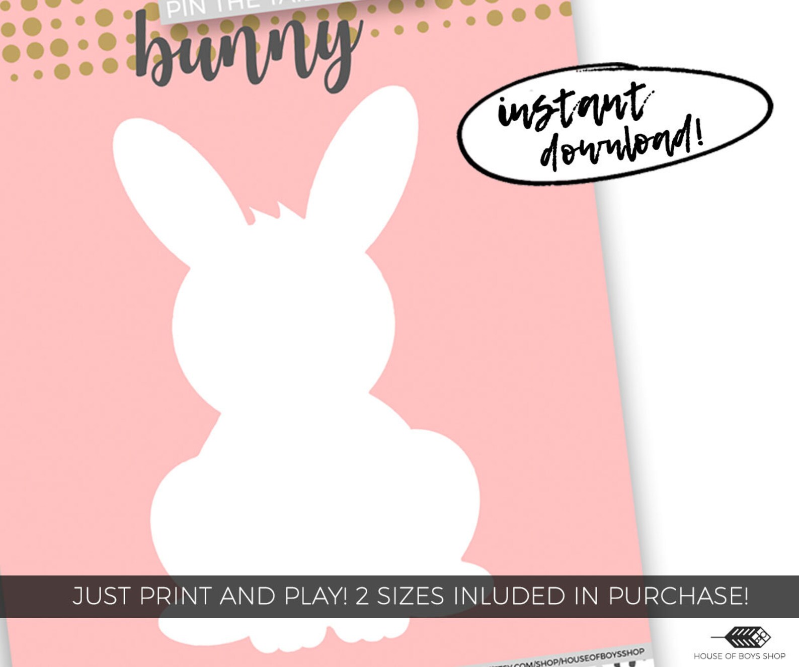 Pin the Tail Printable Easter Easter Game Pin the Tail on - Etsy