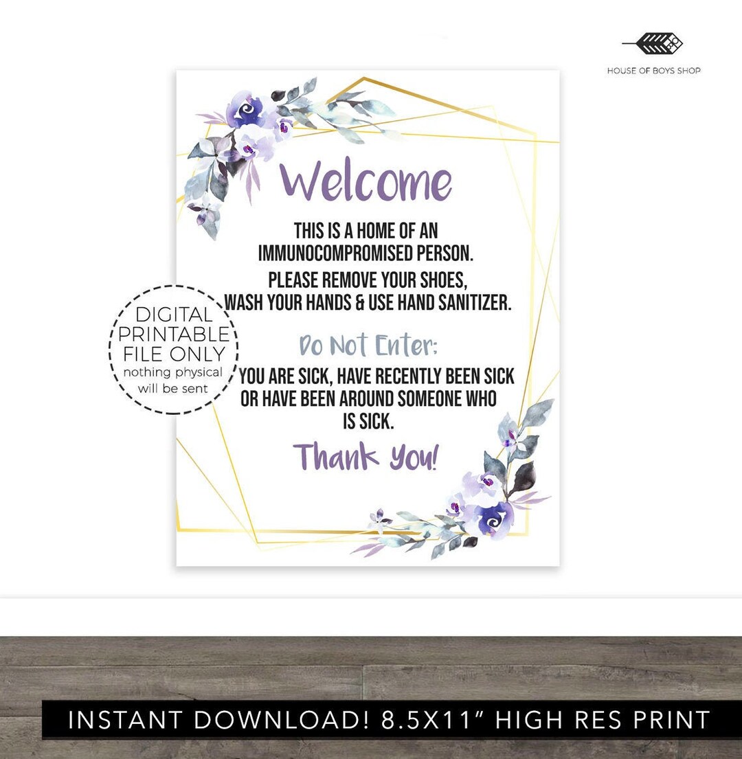 Medically Fragile Door Sign, Sign Medically Fragile, Child, Welcome ...