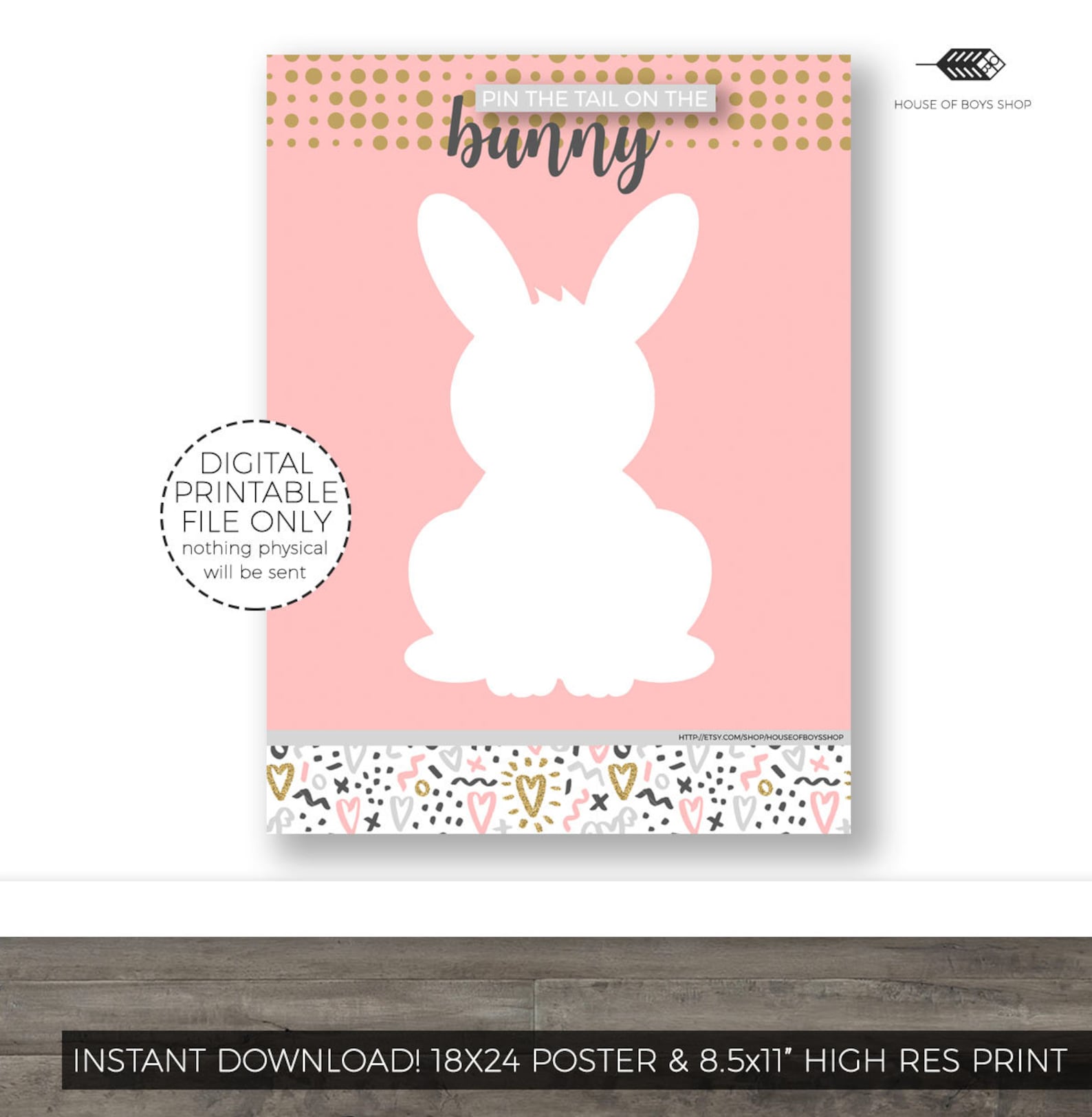 Pin the Tail Printable Easter Easter Game Pin the Tail on - Etsy