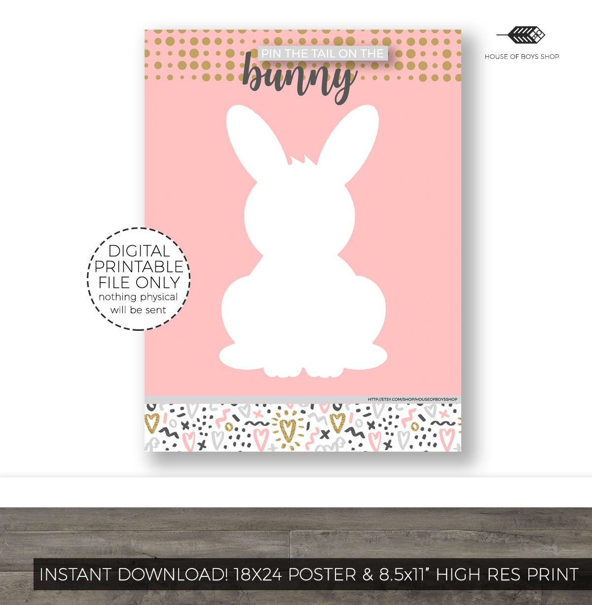 Pin the Tail, Printable Easter, Easter Game, Pin the Tail on the Bunny ...