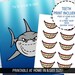 Pin the Tail on the Shark, Shark Birthday, Party Game, Shark Game, Pin ...