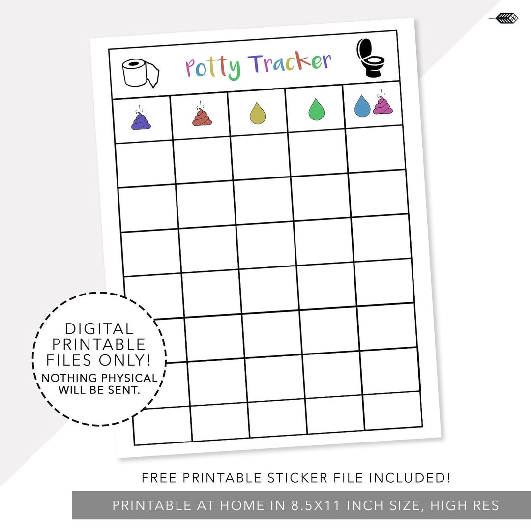 Reward Chart, Instant Download Potty Chart Reward Incentive Poo Chart ...