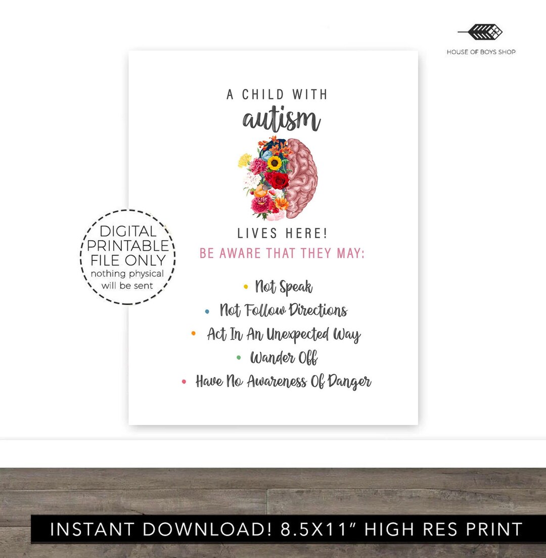 Autism, Autism Family, Autism Mom, Front Door, Door Sign, Autism Sign ...