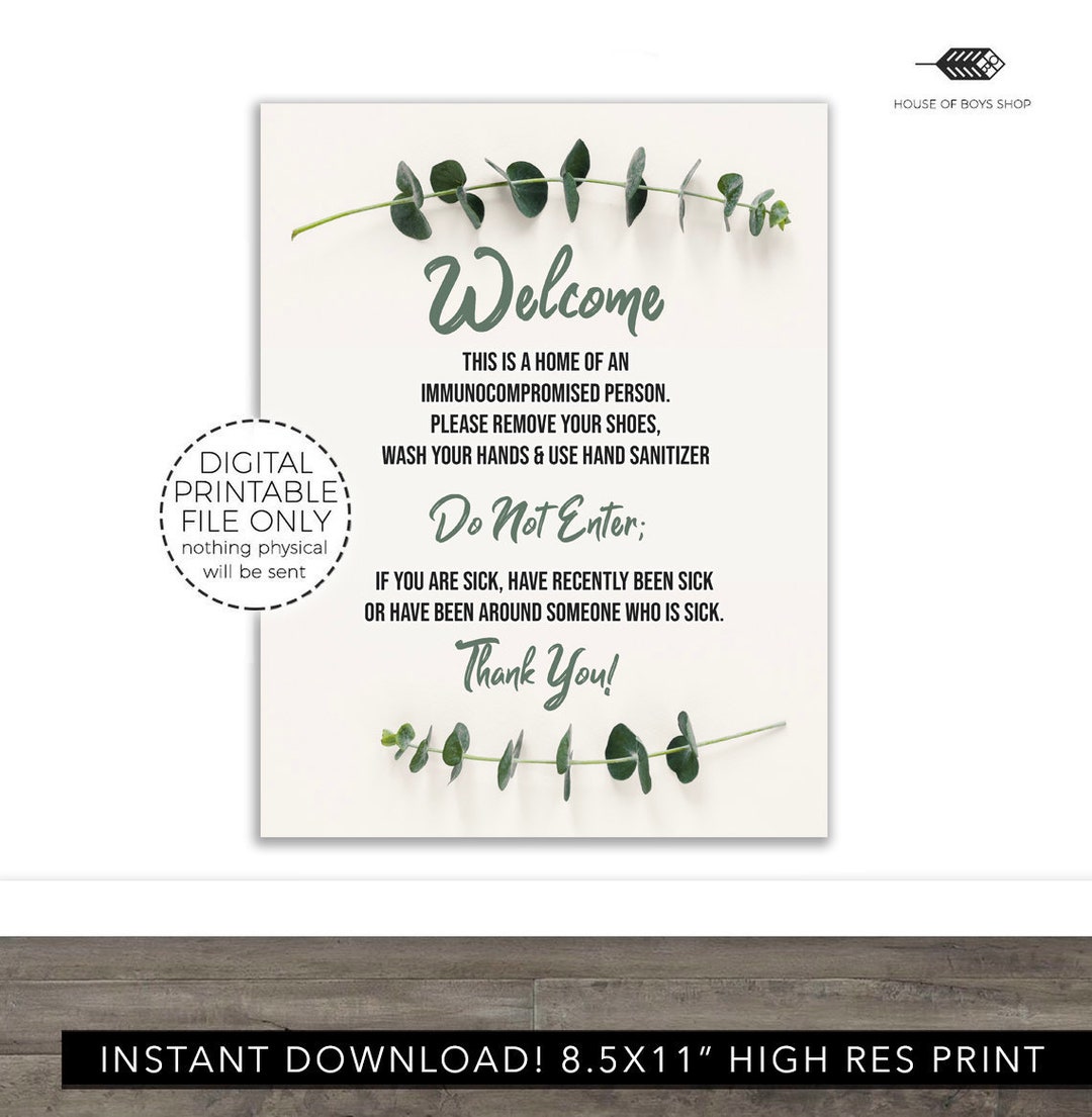 Medically Fragile Door Sign, Sign Medically Fragile, Child, Welcome ...