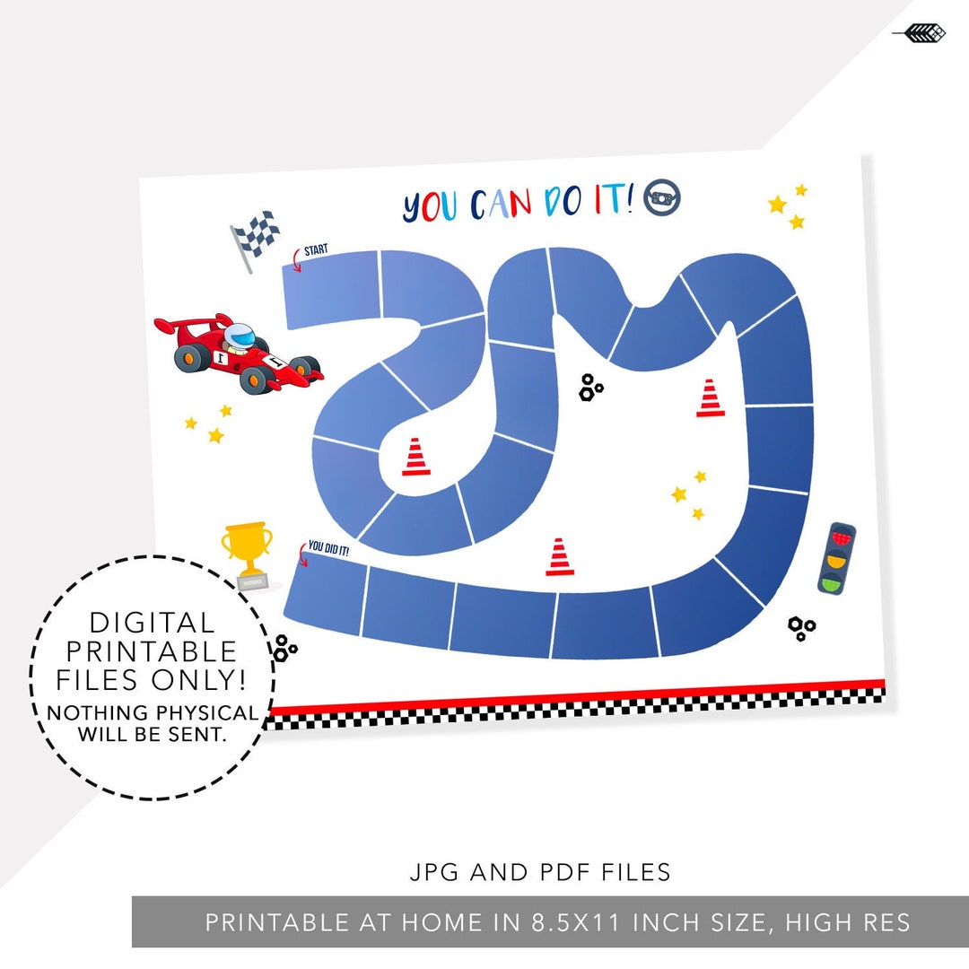 Printable, Race Car Reward Chart, Cars Behavior Chart, Reading Chart ...