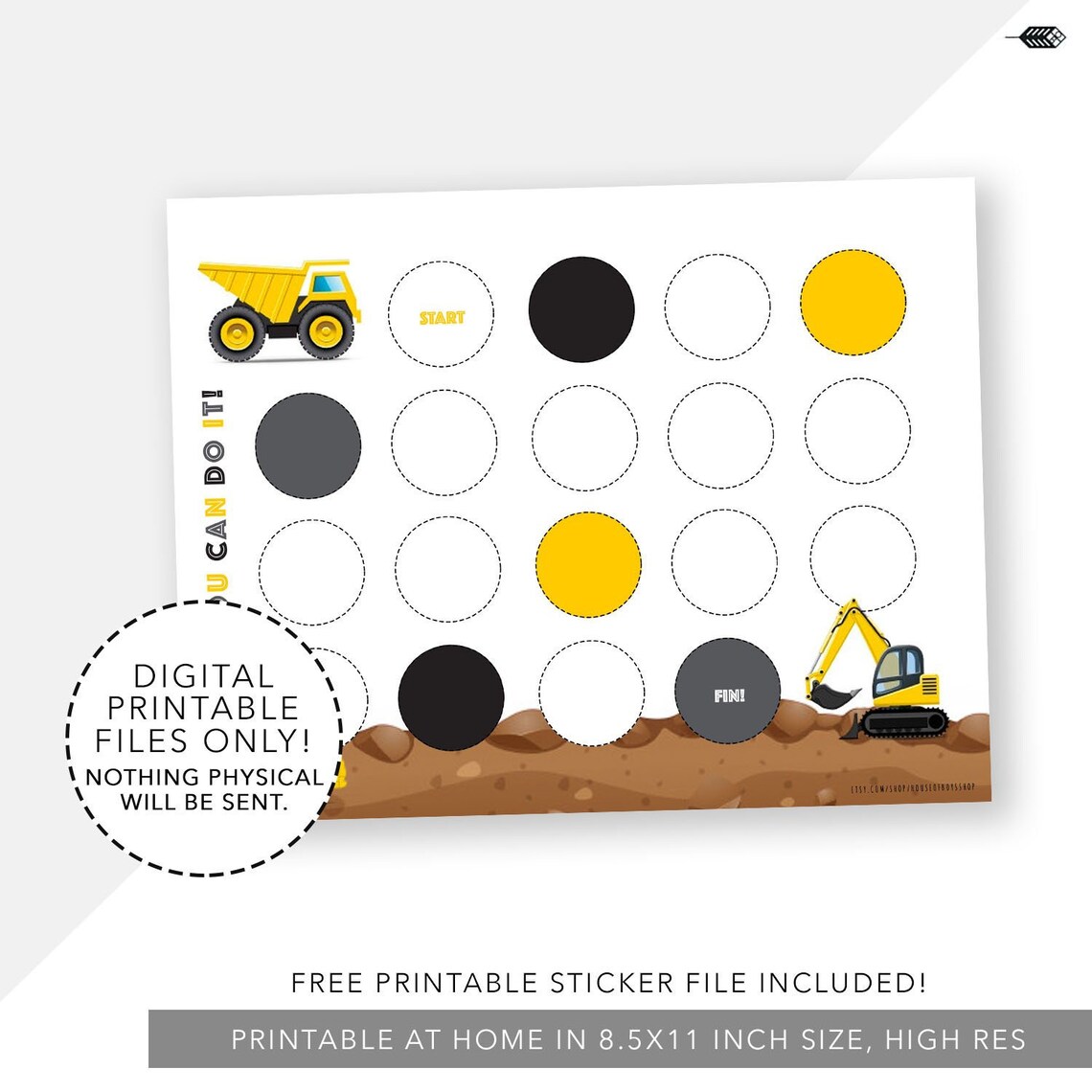 Construction Reward Chart Printable Incentive Chart - Etsy