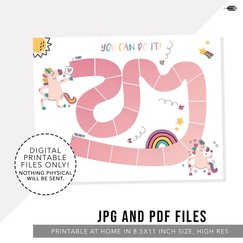 Reward Chart, Printable Unicorn Incentive Chart Digital Download Kids ...