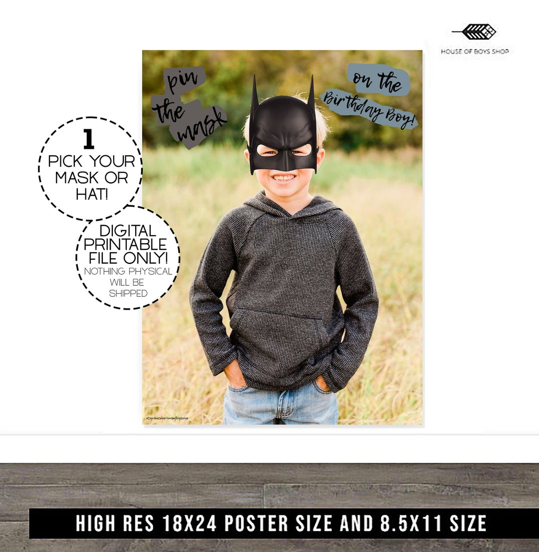 Customized Pin the Hat, Pin the Tail Game, Custom, Pin the Party Hat ...