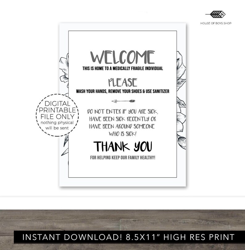 Medically Fragile Door Sign Sign Medically Fragile Child Baby - Etsy