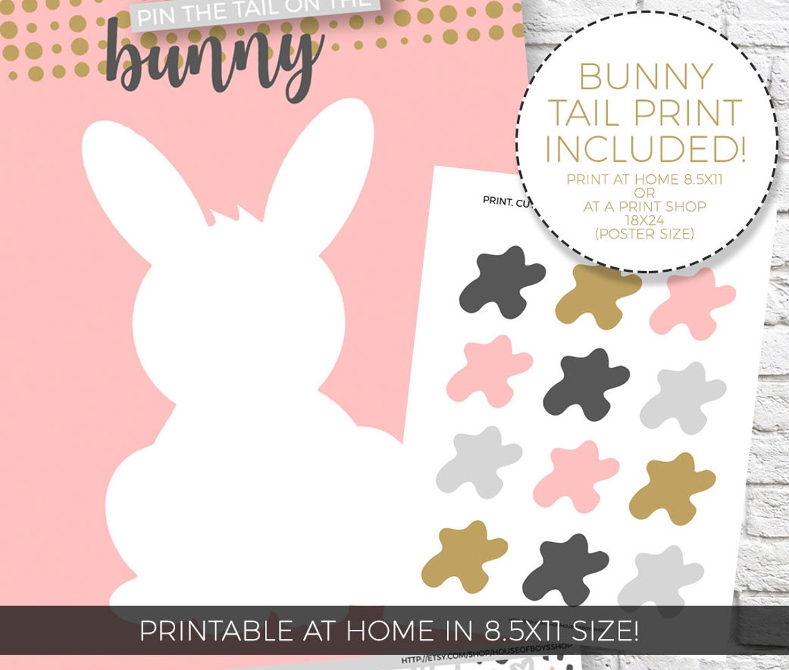 Pin the Tail Printable Easter Easter Game Pin the Tail on - Etsy