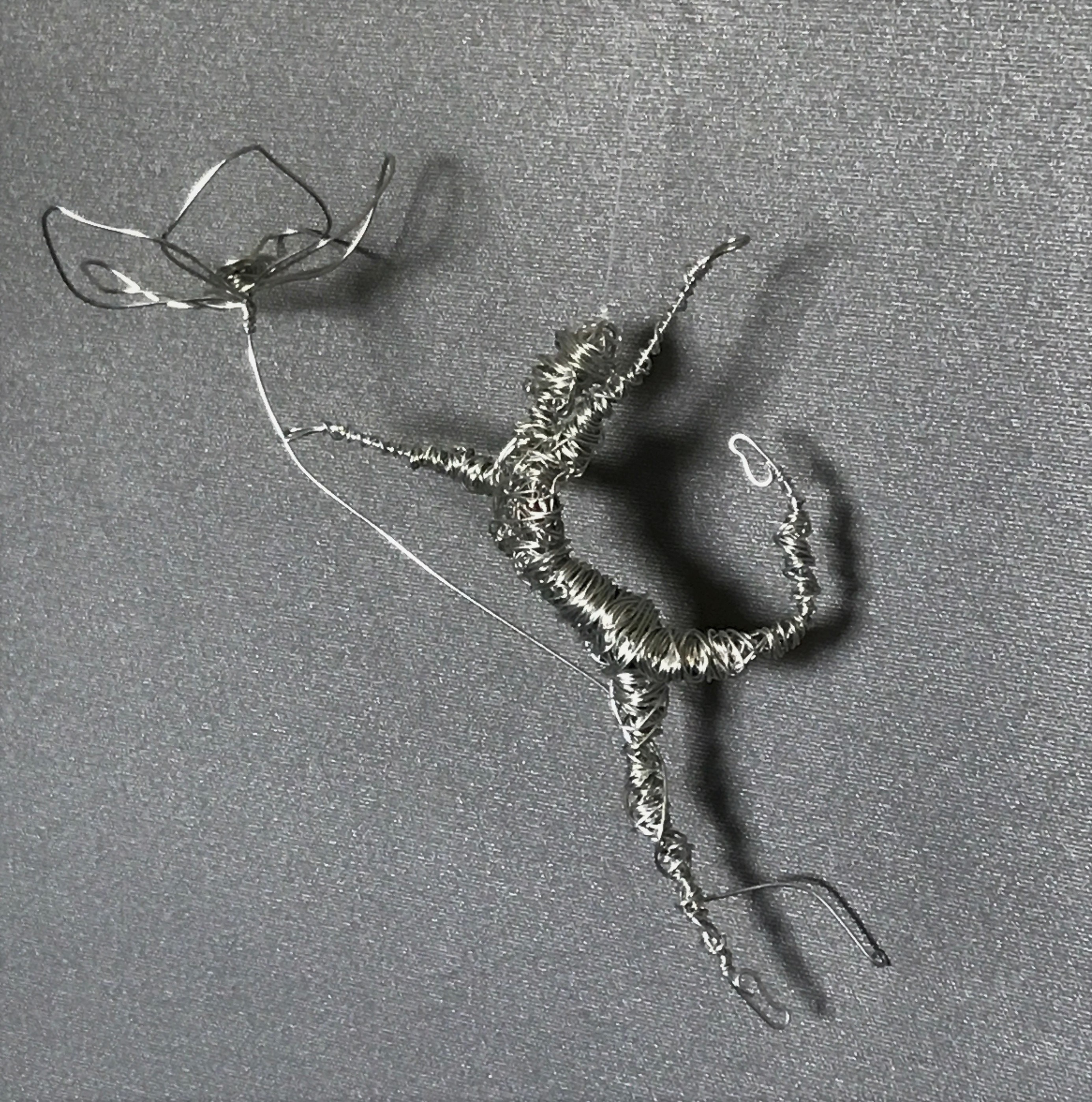 Handmade Sculpture Art Dancing Wire Figurine With Wire Flower Great ...