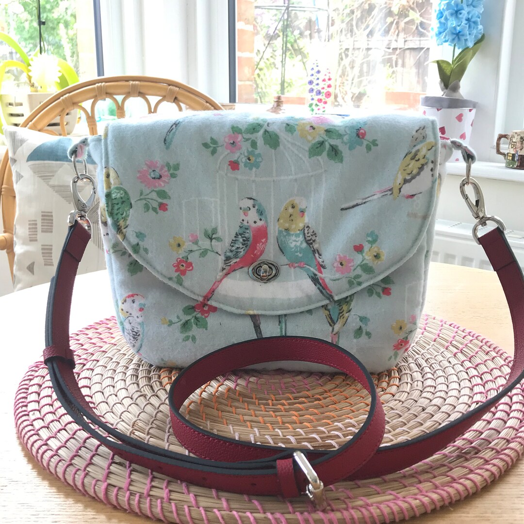 Cute Budgie Print Messenger Saddle Style Bag - Etsy