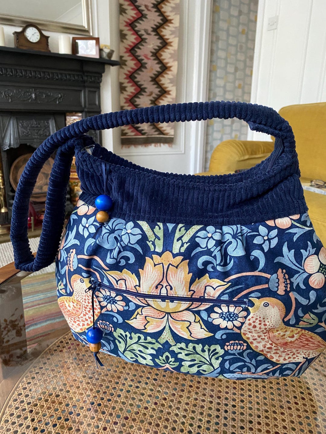 William Morris Strawberry Thief Fabric Shoulder Bag - Etsy