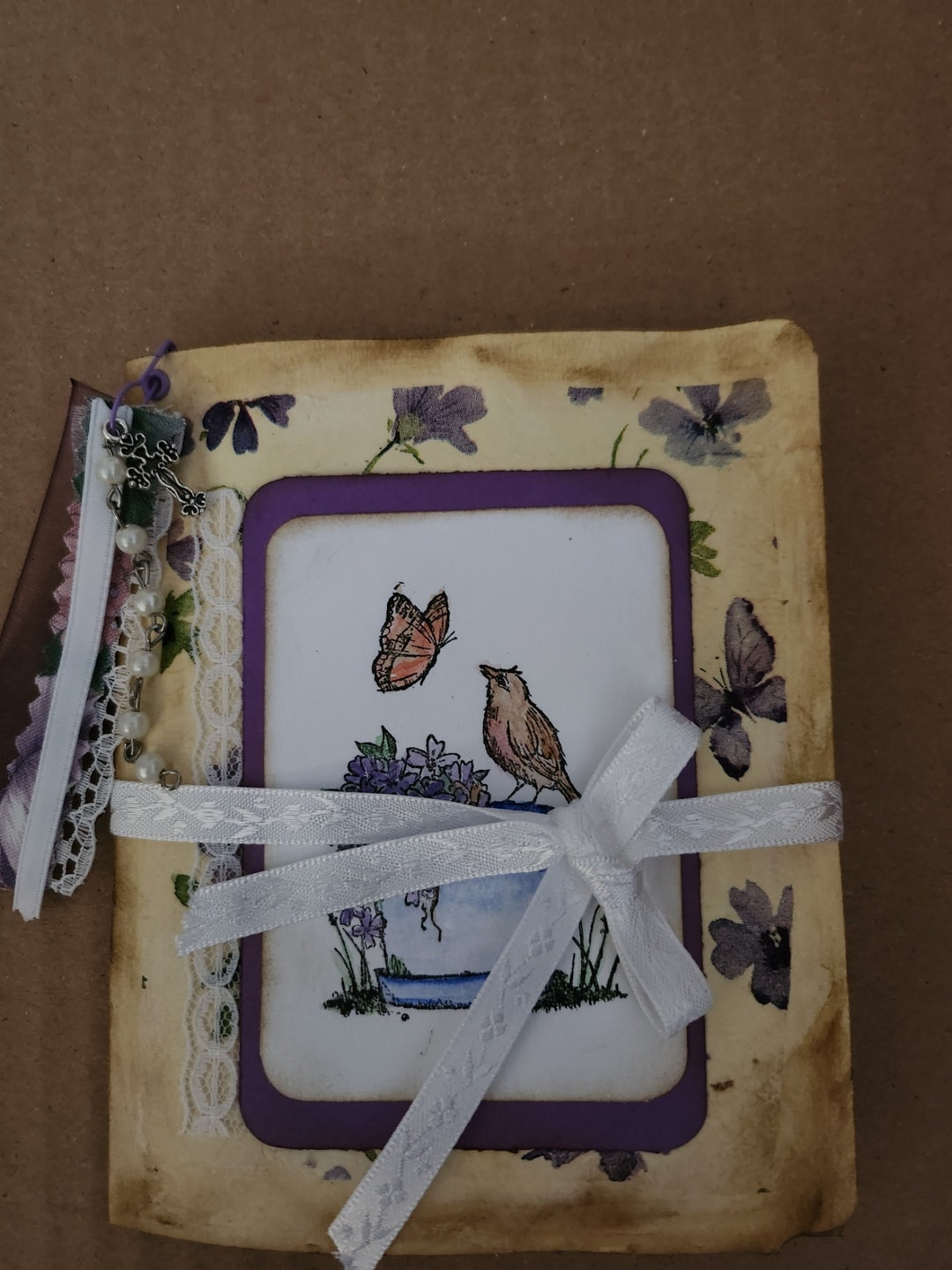 Purple Flower Inspirational Folio Journal Etsy