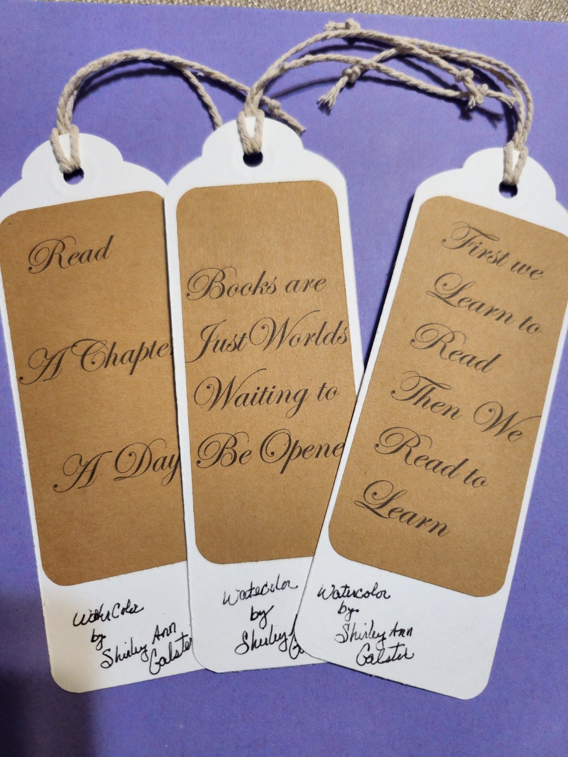 Watercolor Book Markers Set, Hand Painted Book Markers, Reader Gift - Etsy