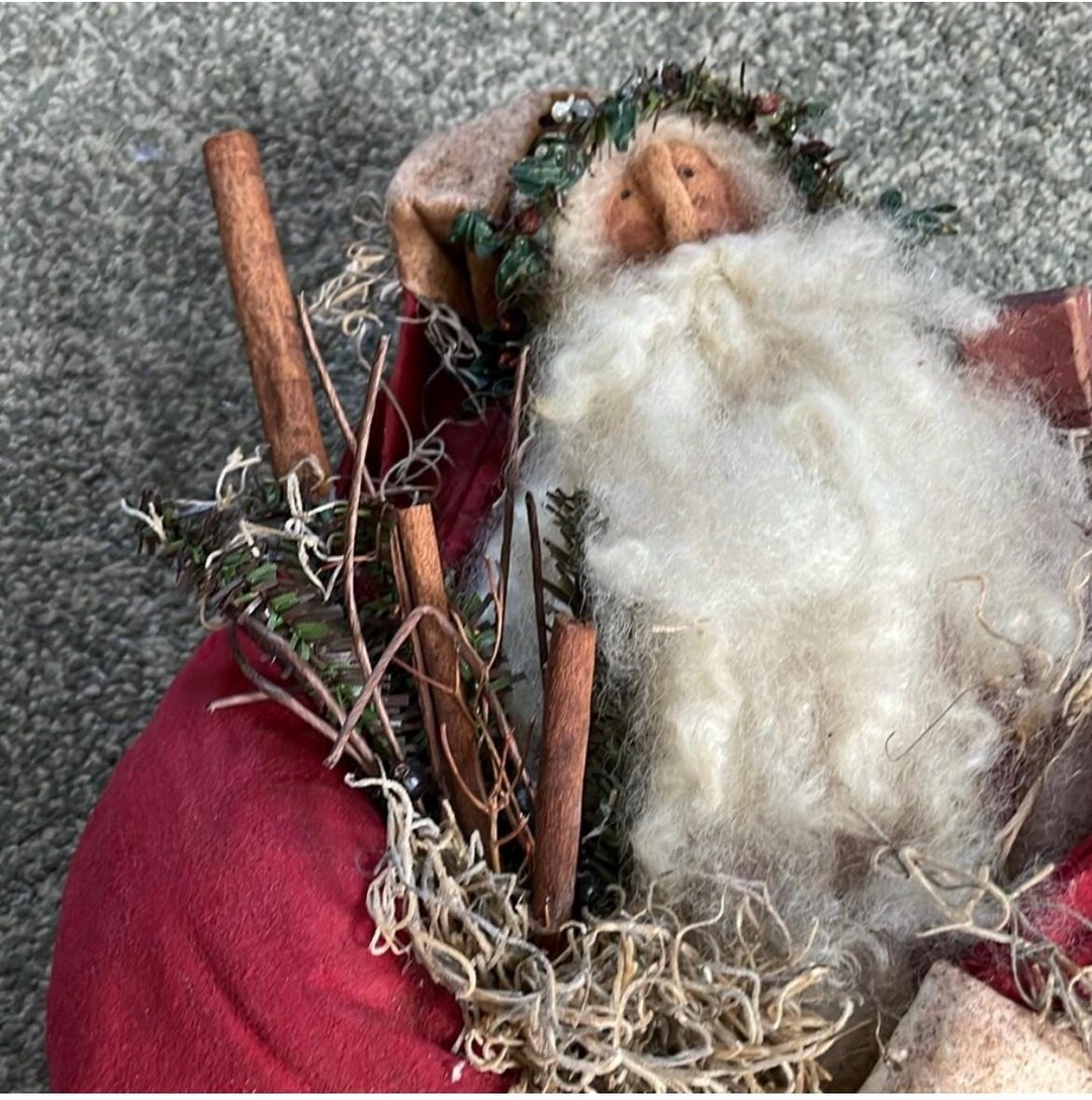Moses Allen Primitive Folk Art Christmas Santa Wall Decor - Etsy