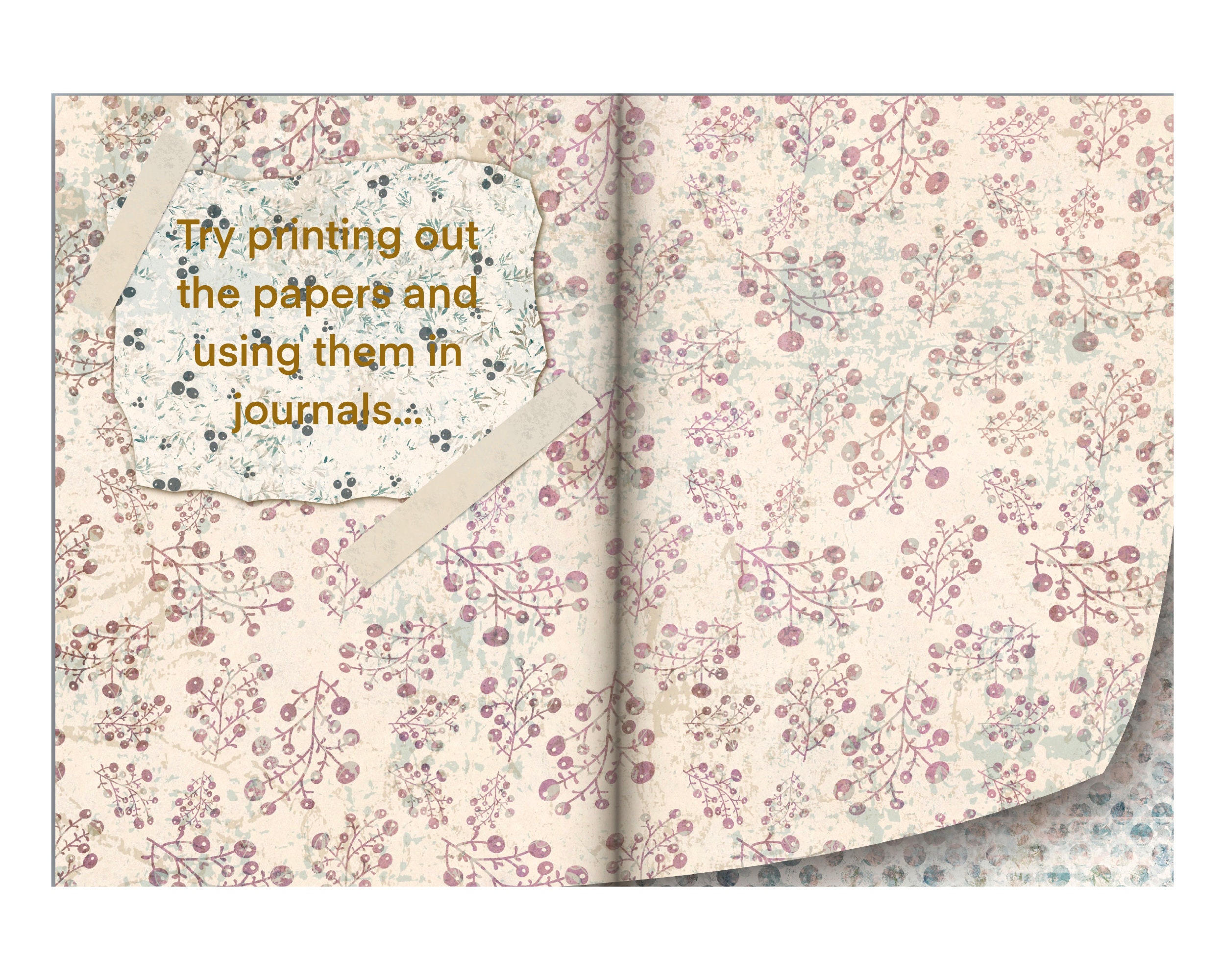 BERRY FROST Digital Paper Pack Twelve High Quality Digital - Etsy UK