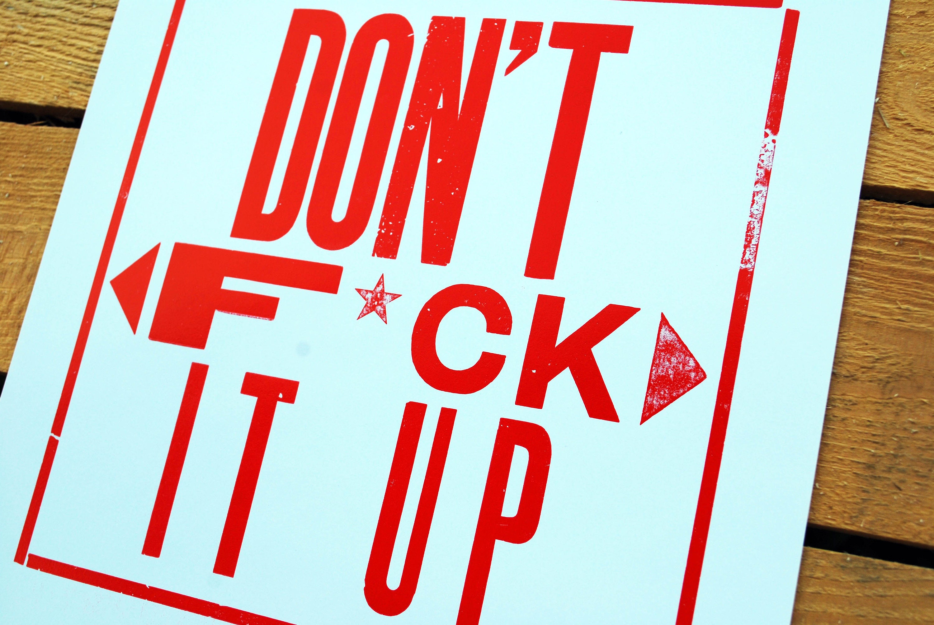 Don't F*ck It Up - Etsy