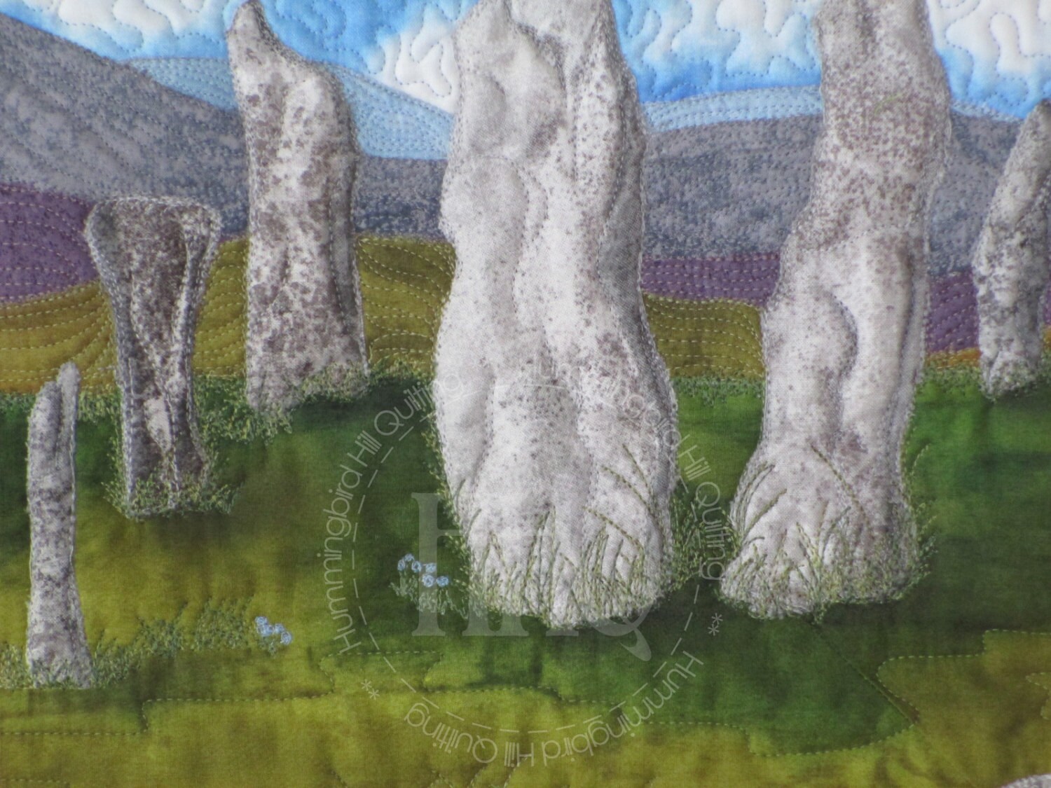 Craigh Na Dun Standing Stones Outlander Inspired Landscape Quilted ...