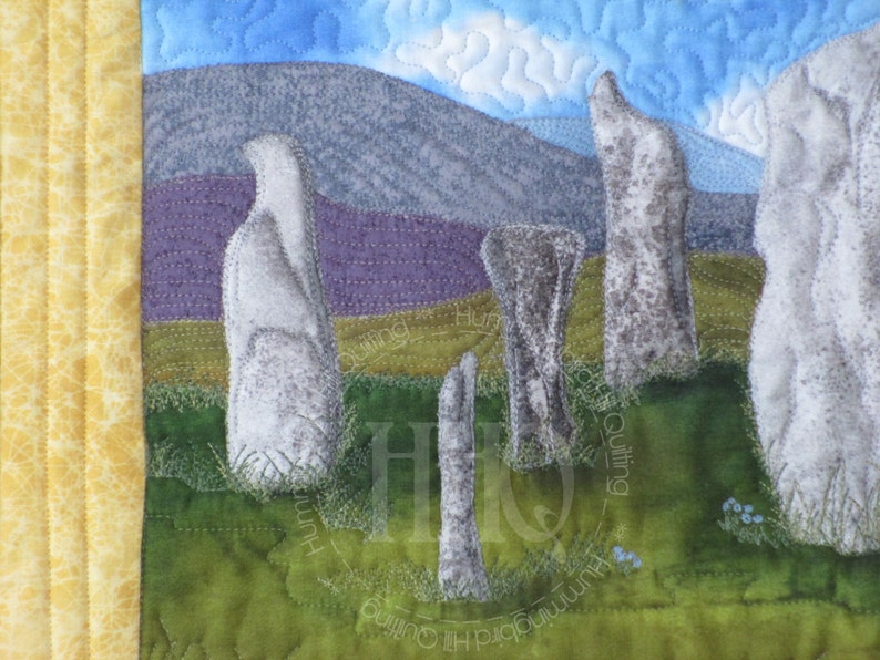 Craigh Na Dun Standing Stones Outlander Inspired Landscape Quilted ...