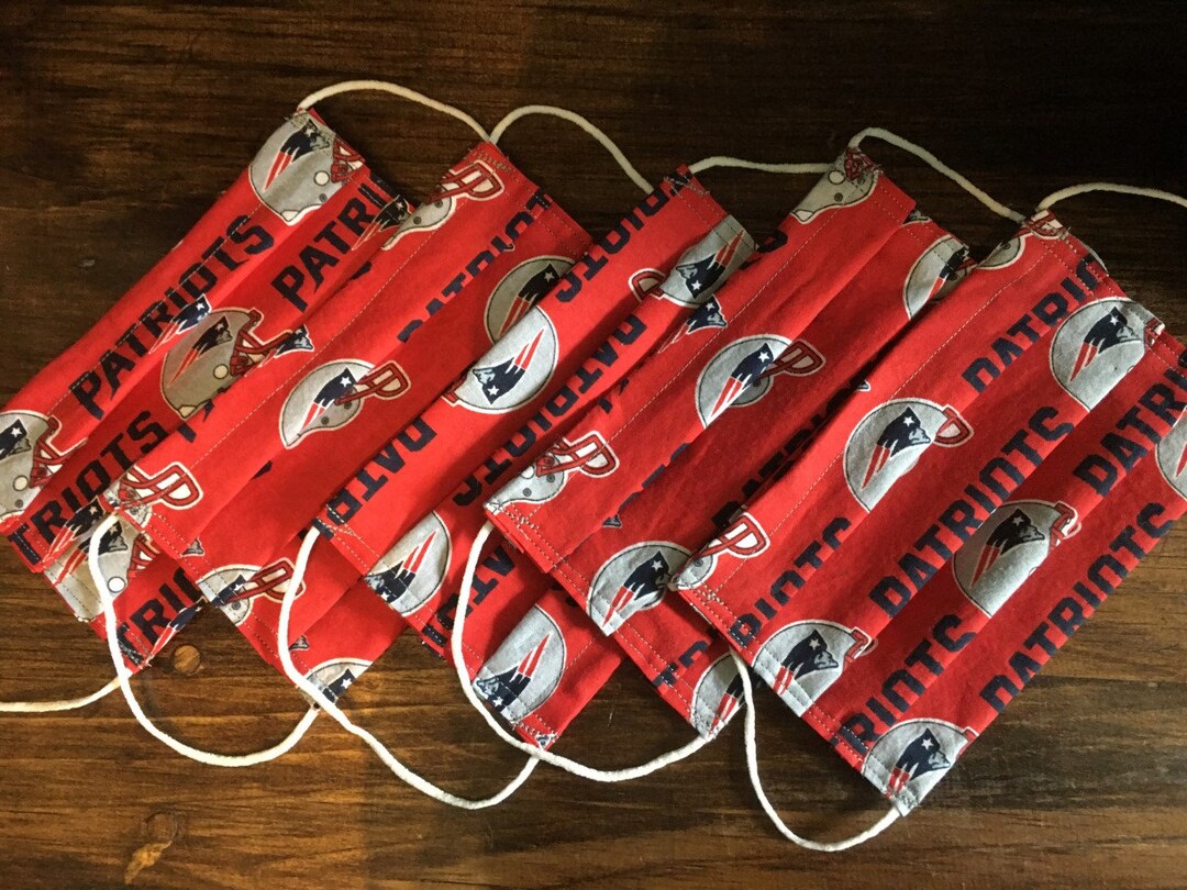 New England Patriots Re-usable Fabric Face Mask - Etsy