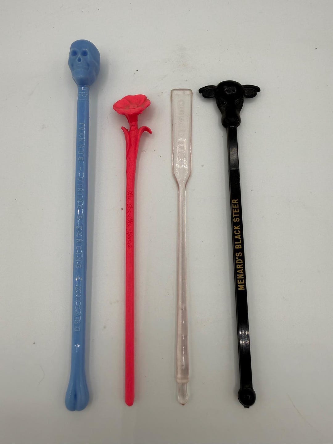 Vintage MCM Swizzle Sticks, Inavhoe Chicago Skull, Cunard Lines ...