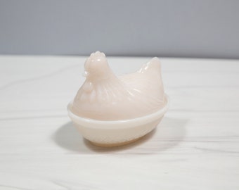 Milk Glass Chicken - Etsy