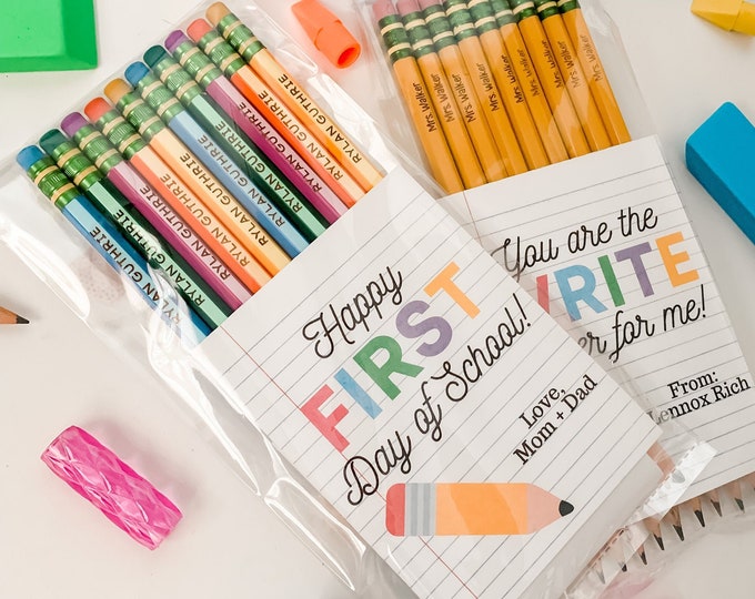 Personalized Back to School Pencils With Student Name - Etsy
