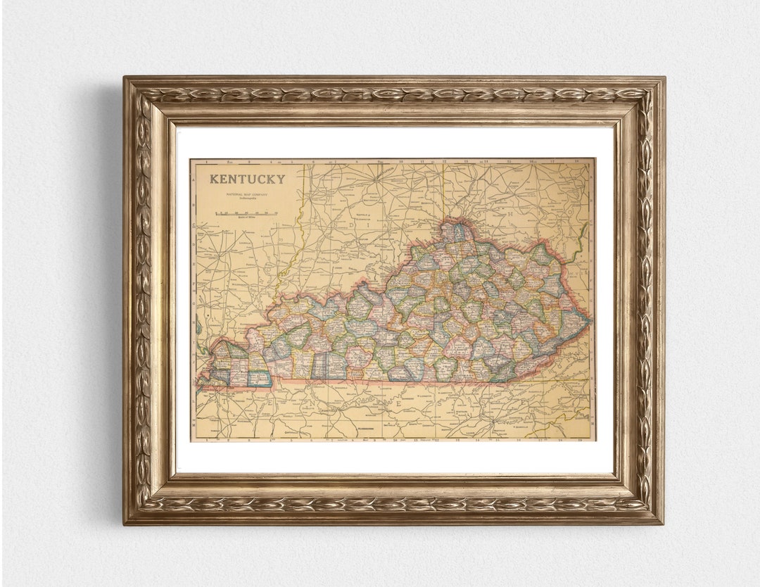 Kentucky Vintage Map Instant Download - 1927 - Printable Map, Home ...