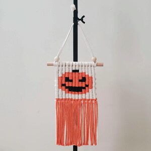 Halloween Jack O'lantern Pixel Art Macrame - Etsy