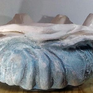 XL Aquamarine Blue Shell Giant Clam Shell Sculpture a Piece of Art for ...