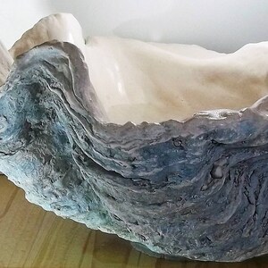 XL Aquamarine Blue Shell Giant Clam Shell Sculpture a Piece of Art for ...