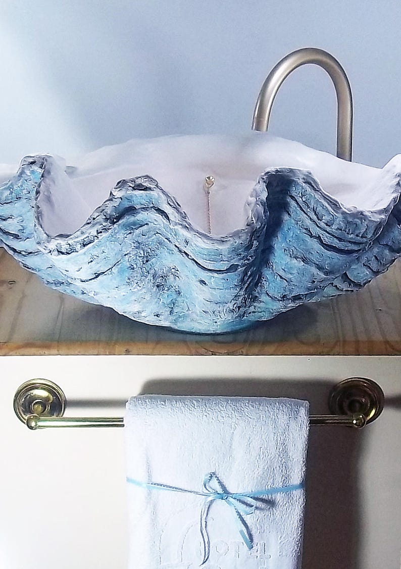 Giant Clam Shell Bathroom Sink Wash Basin Bowl Counter Top - Etsy