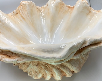 Giant Clam Shell Bathroom Sink Wash Basin Vessel Bowl in Soft - Etsy