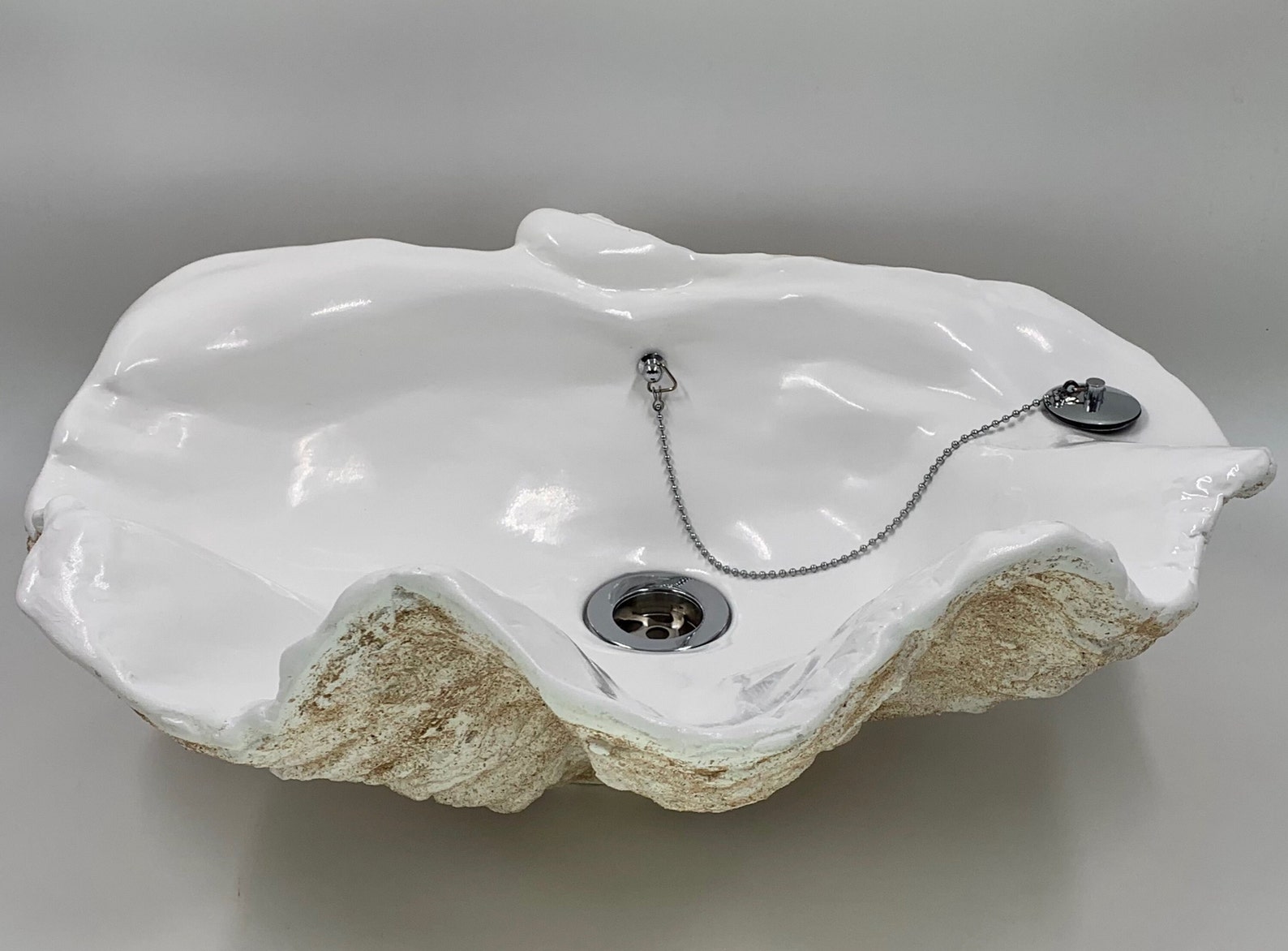 Giant Clam Shell Bathroom Sink Wash Basin Bowl Vessel Counter - Etsy