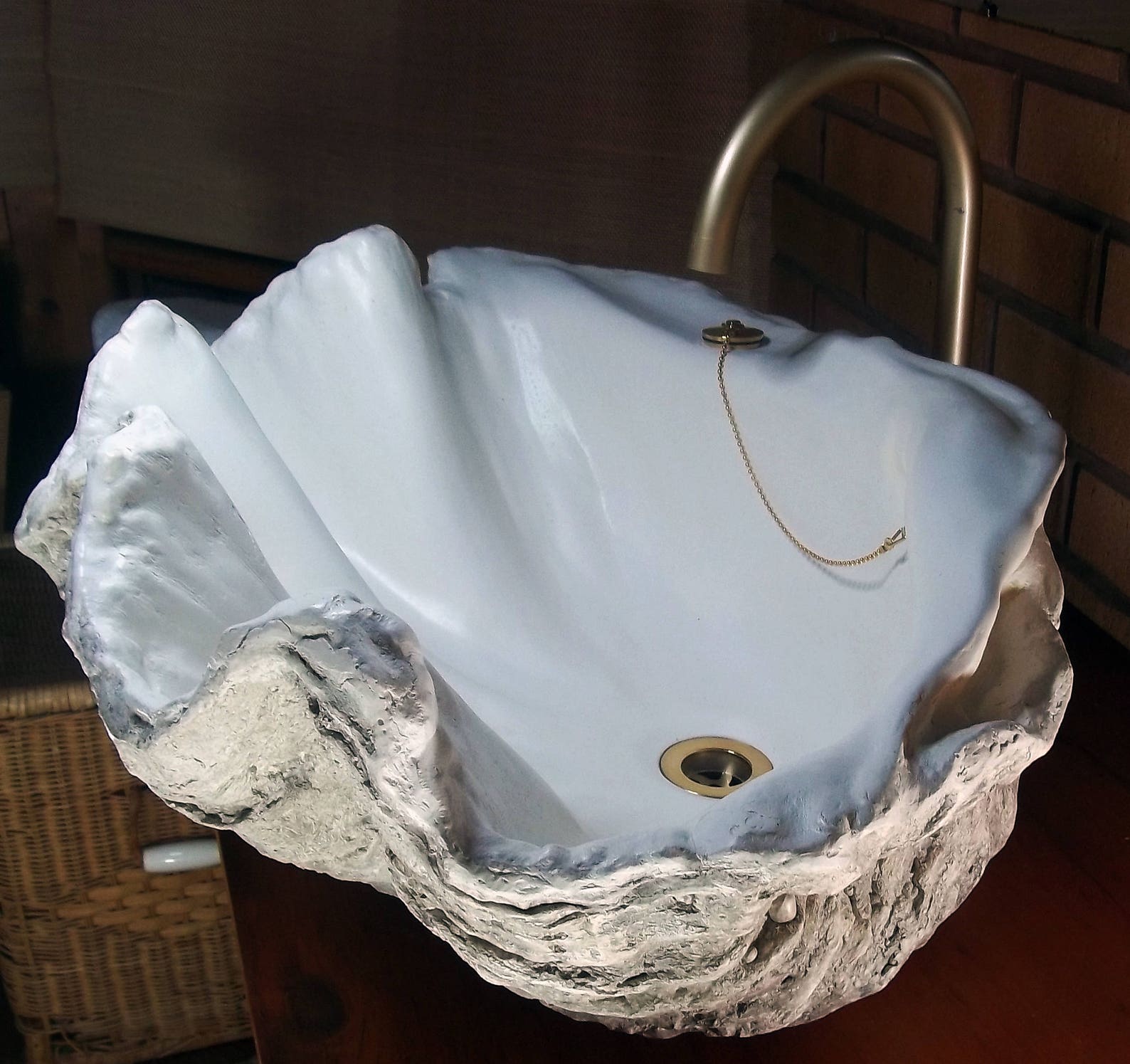 Giant Clam Shell Bathroom Sink Wash Basin Bowl Vessel Counter | Etsy