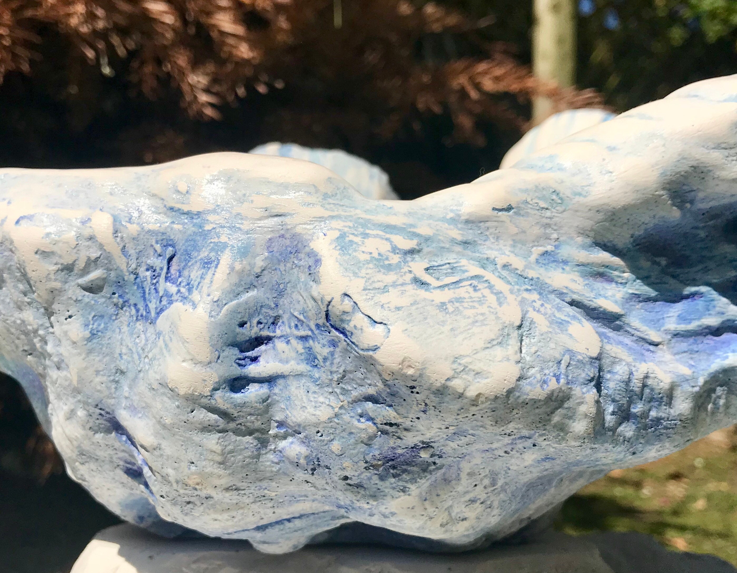 Small Giant Clam Shell Sculpture "courtney" in Loving Memory, Sky Blue ...