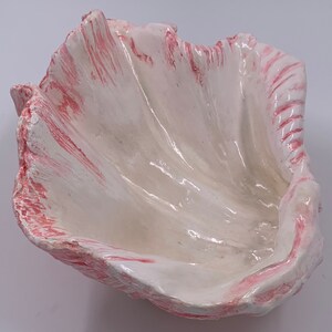 Giant Clam Shell Sculpture Art Ornament Bowl Handmade in Pink for Home ...