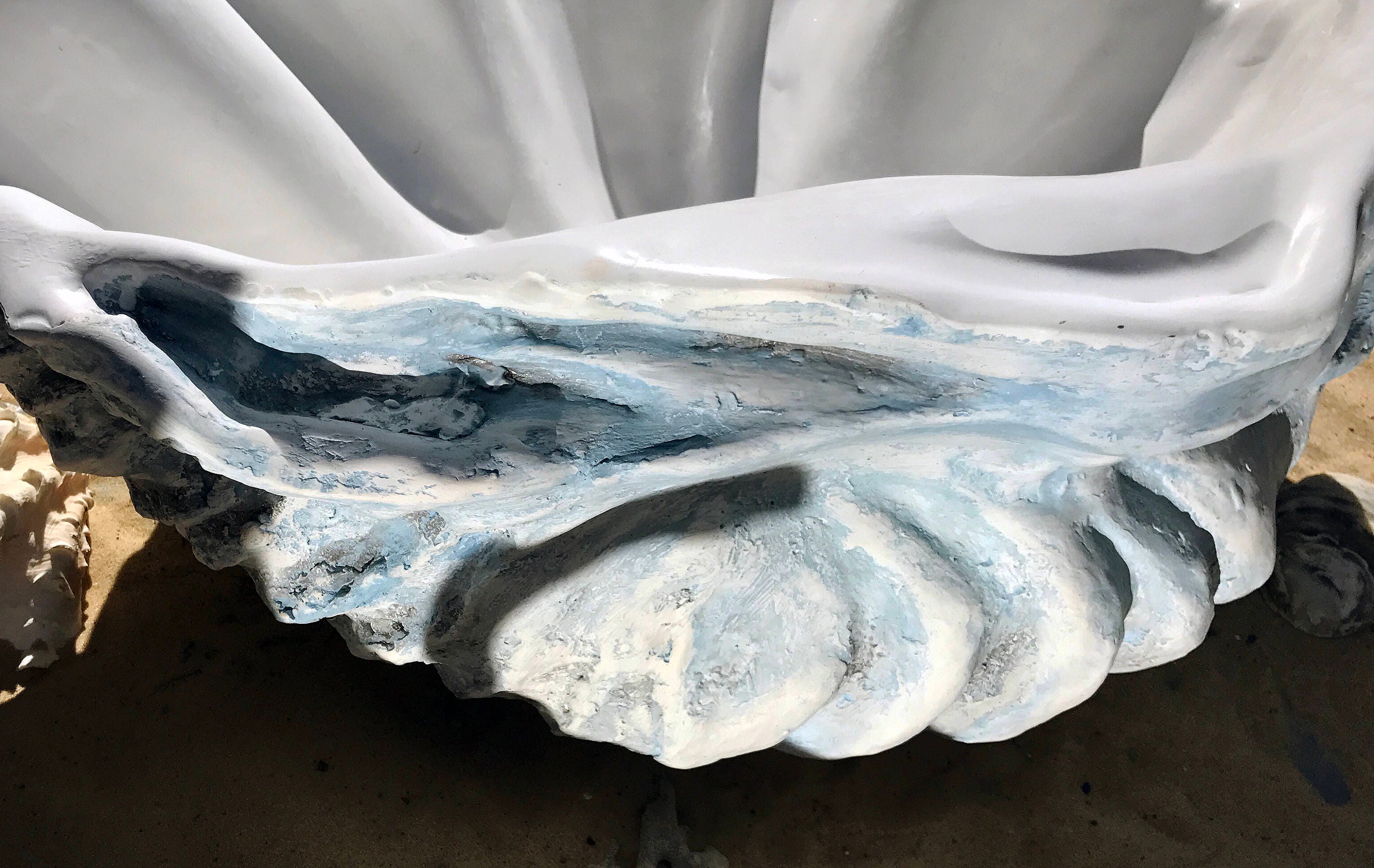 Giant Clam Shell Bathroom Sink Wash Basin Bowl Counter Top - Etsy UK